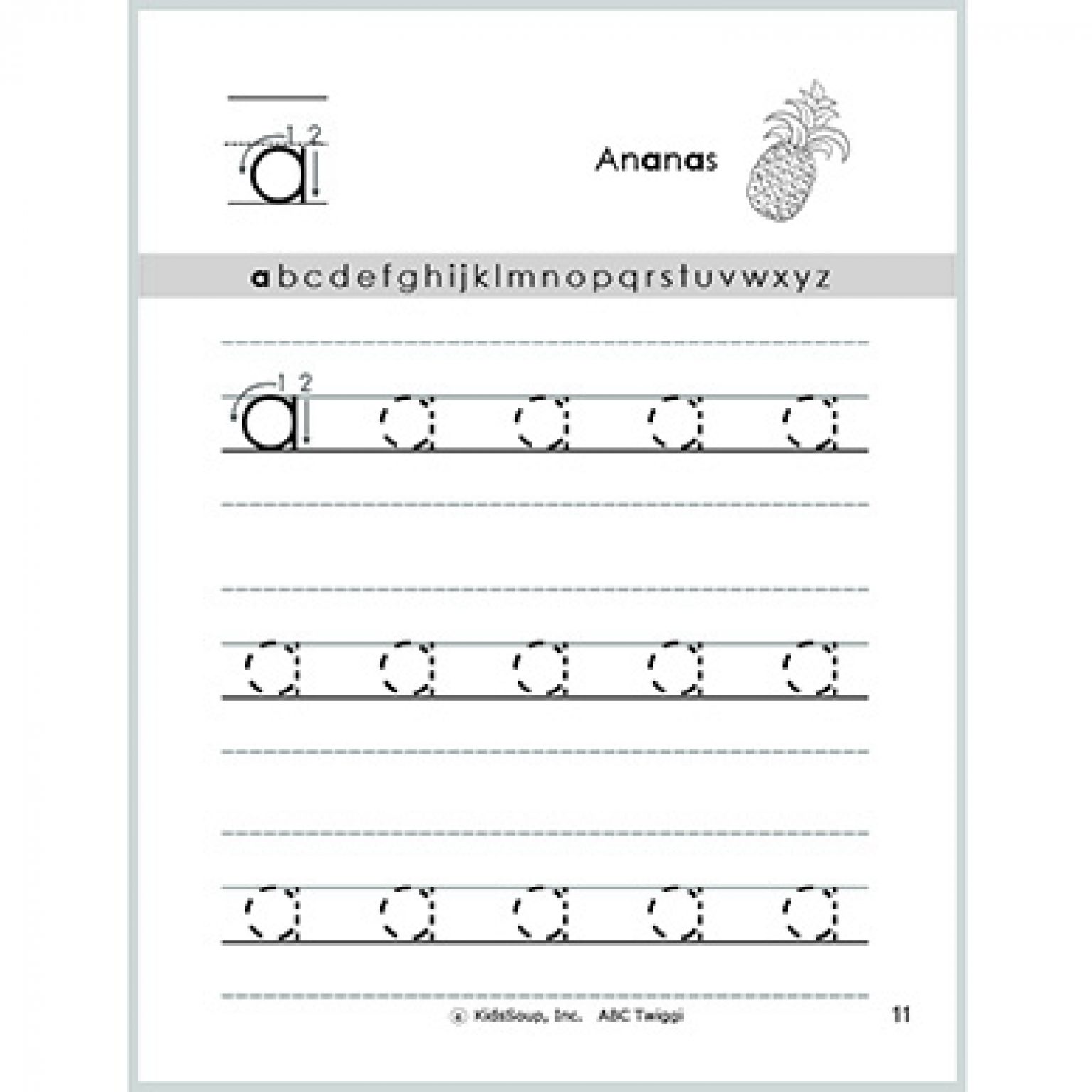 Buchstaben schreiben lernen - Übungsheft für Kinder - ABC Twiggi