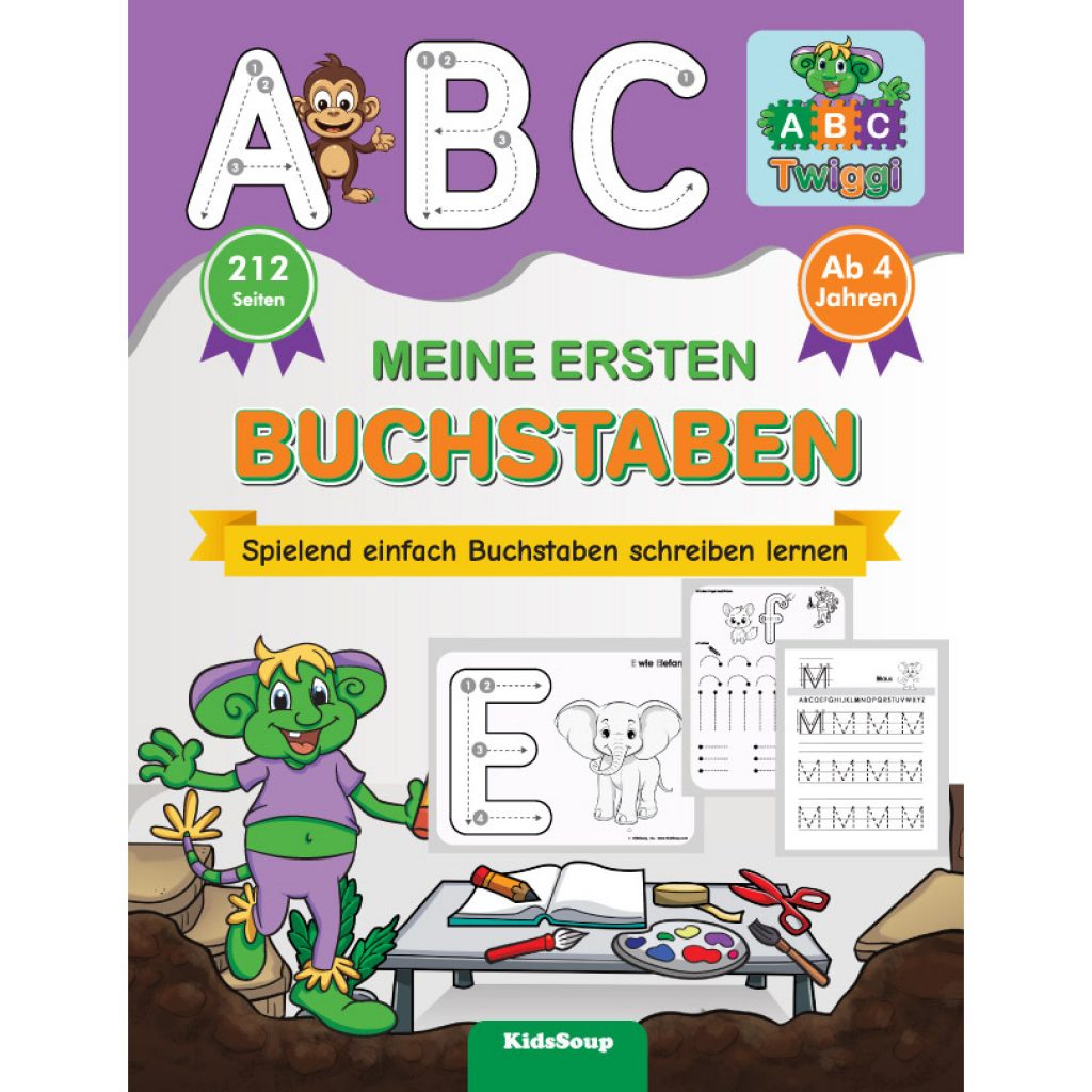 Buchstaben schreiben lernen - Übungsheft für Kinder - ABC Twiggi