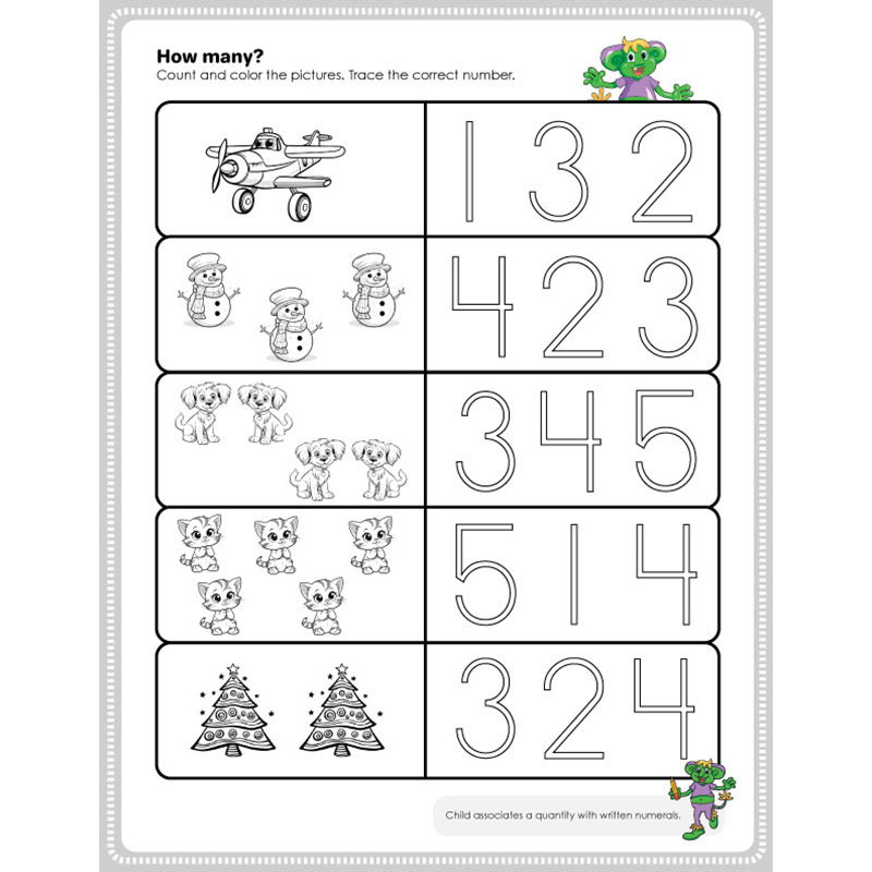 Numbers 1-12 Activities and Workbook - ABC Twiggi