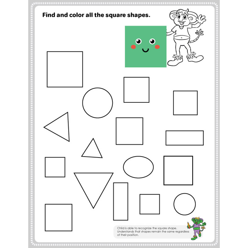 Shapes and Colors Workbook for Preschool - ABC Twiggi